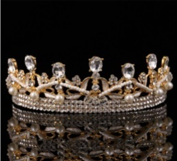 King & Queen Full Round Rhinestone Crowns - Exclusive Crowns – EXCLUSIVE